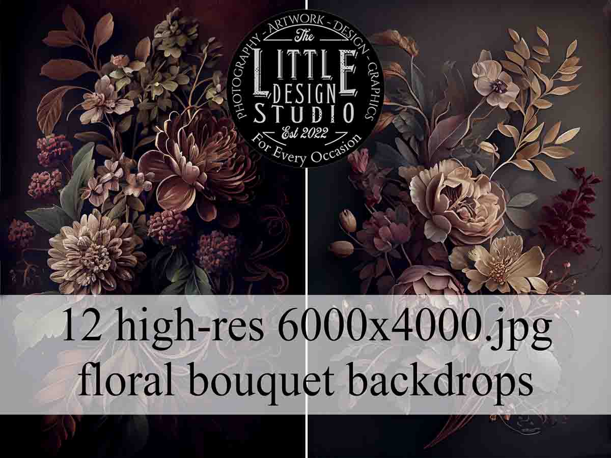 Floral backdrop - digital collection of backdrops for photoshop