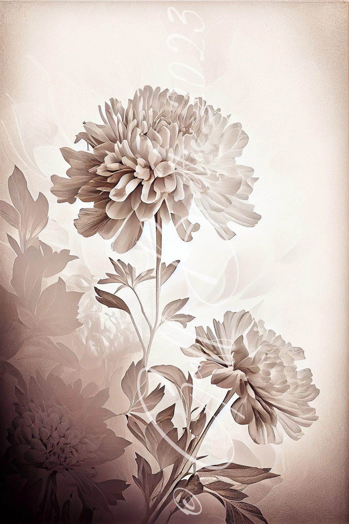 Floral backdrop 2 of 12 - digital collection of backdrops and paper