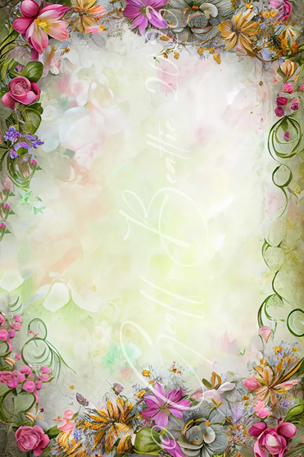 Floral backdrop collection of digital backdrops for portrait or design